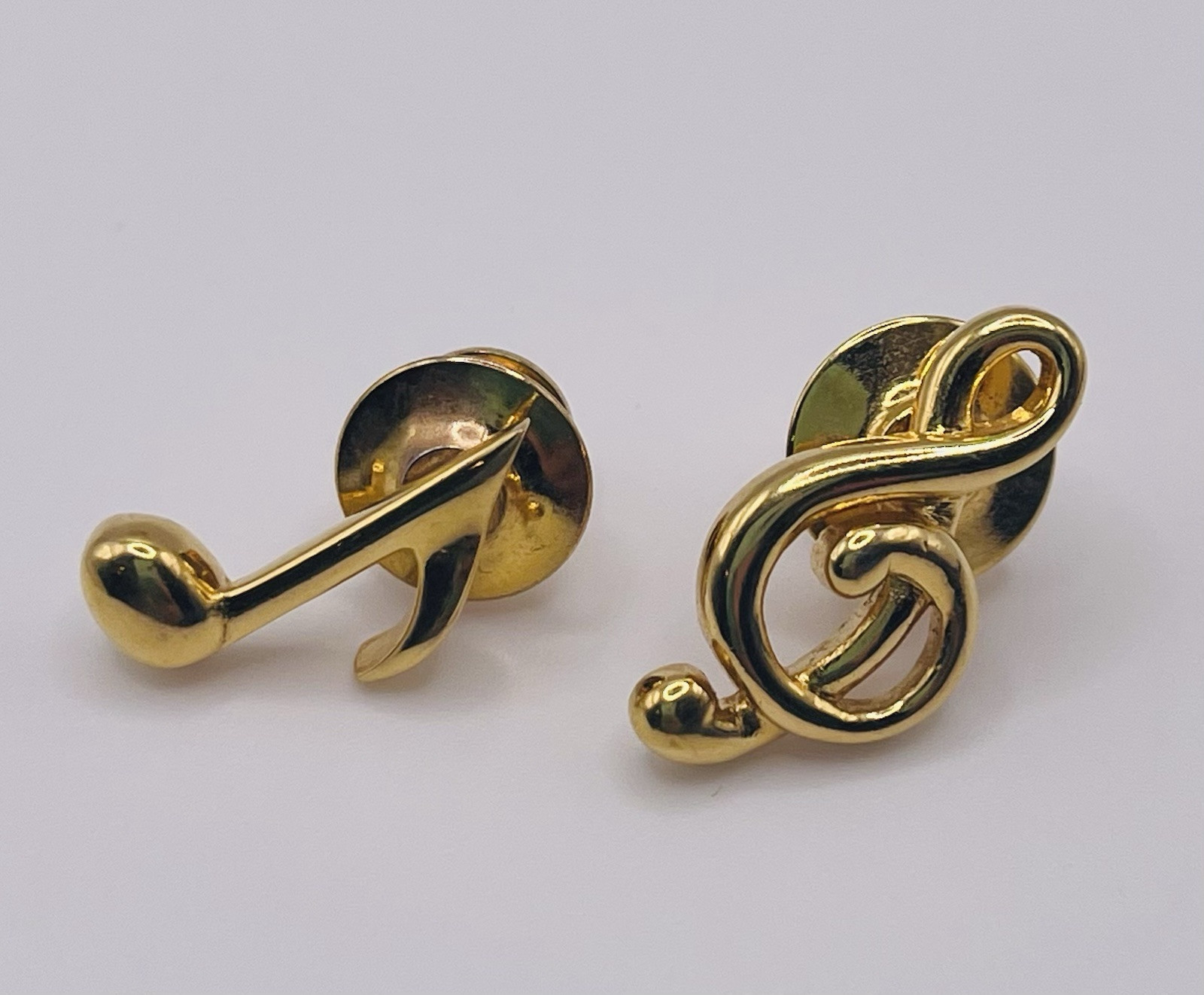 Crown Trifari musical note & Treble Clef tie Pin Broo… - Gem