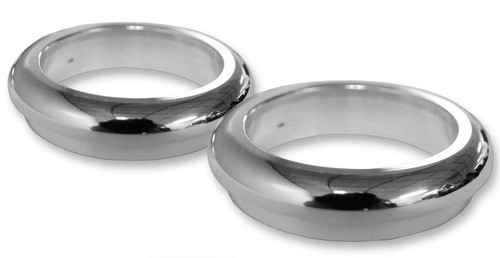 La Choppers LA-7503-49 Fork Dust Covers - Chrome | eBay