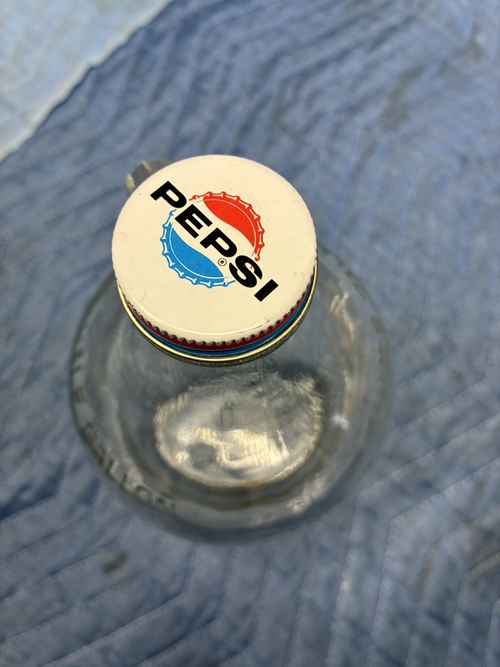 Vintage Pepsi Cola Co Jug Fountain Syrup Glass Bottle 1/2 Half Gallon ...