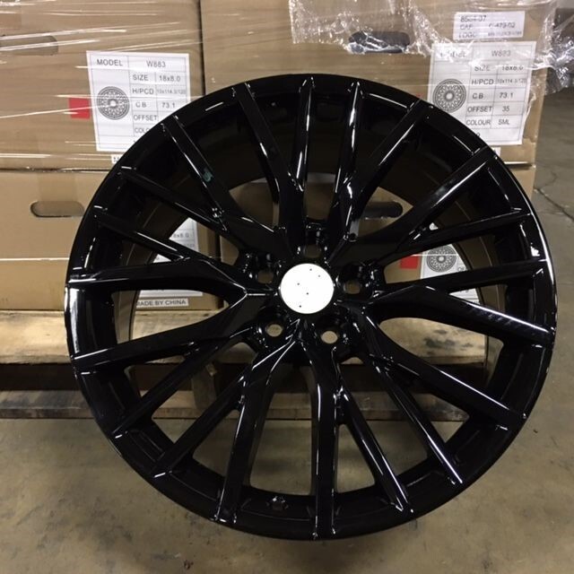 20" FSPORT STYLE GLOSS BLACK WHEELS RIMS 5X100 FITS TOYOTA CELICA 94-99 ...