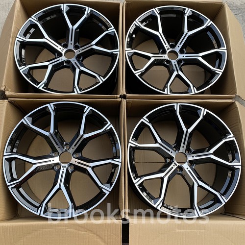 21" NEW STYLE BLACK WHEELS RIMS FIT BMW X5 E70 F15 X6 E71 F16 5X120 741 ...