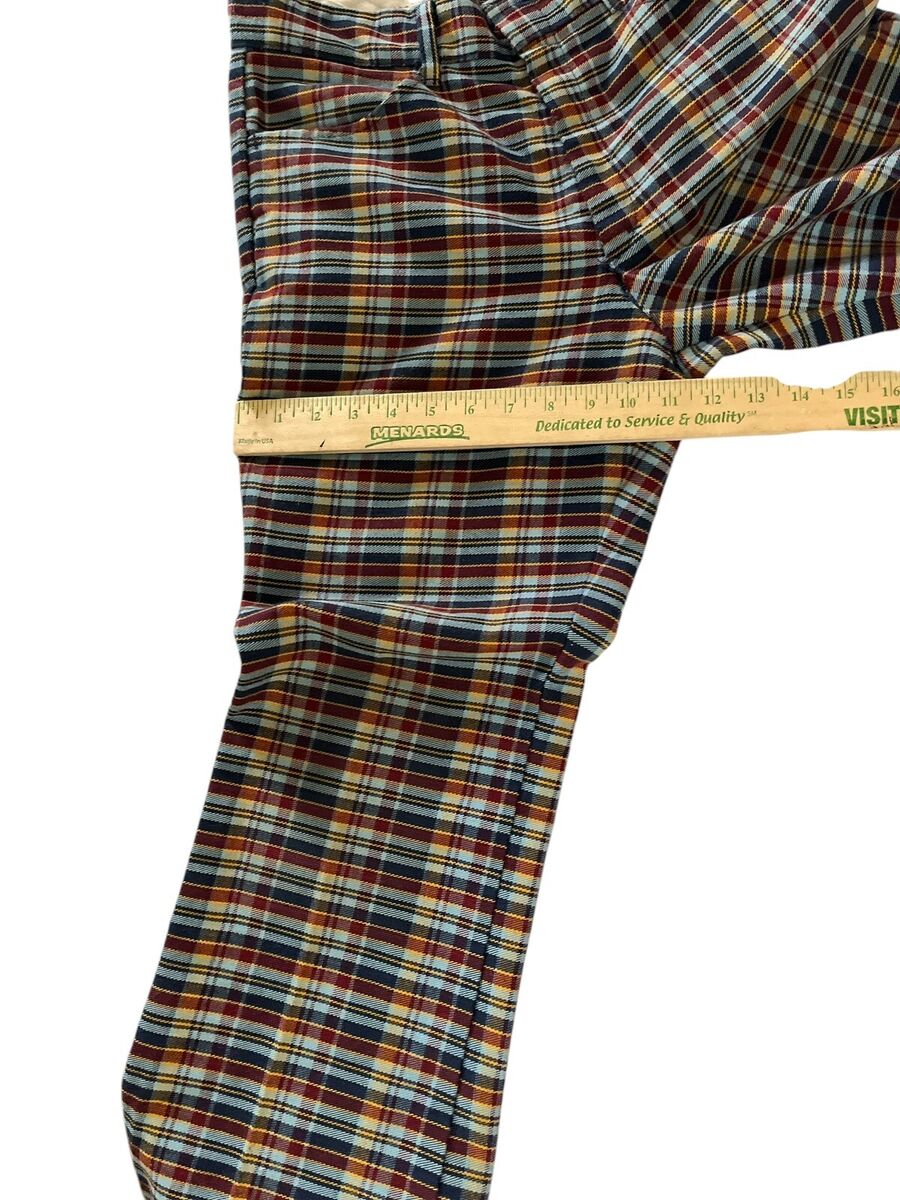 Vintage 70s Sears Tough Skins Plaid Pants Flare Leg Plaid 33 Vintage 70s Sears Tough Skins Plaid Pants Flare Leg Plaid 33