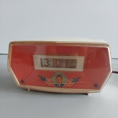 Vtg. JFK Electric Clock Pennwood Numechron Co.-Rare Orbit Style ...