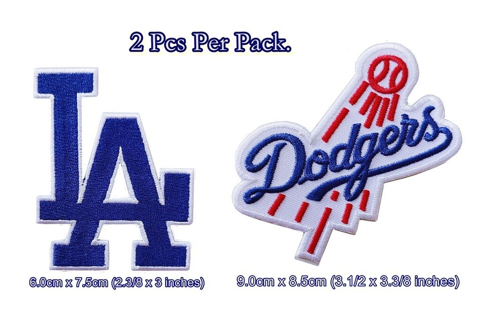 Los Angeles Dodgers MLB-Baseball Logo Embroidery Patches Iron, Sewing ...