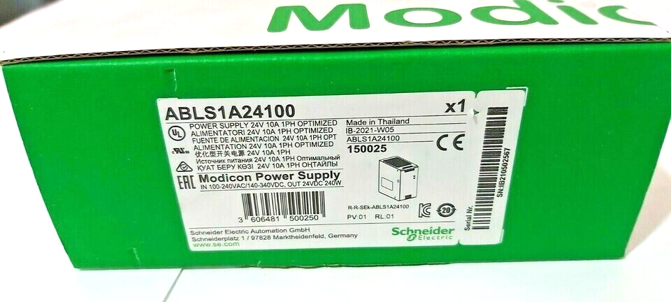 SCHNEIDER ABLS1A24100 Regulated Power Supply, 100-240V AC,24V 10 A ...