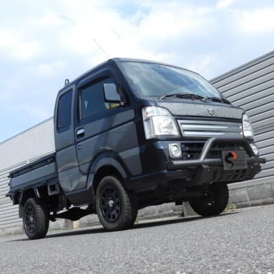 Suzuki Carry DA16T Front Pipe Hunting Bumper Black Skid Bush Bar Grille ...