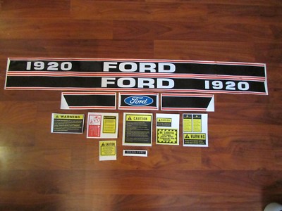 1920 Decal set stickers with caution labels to fit Ford tractor 1115 ...