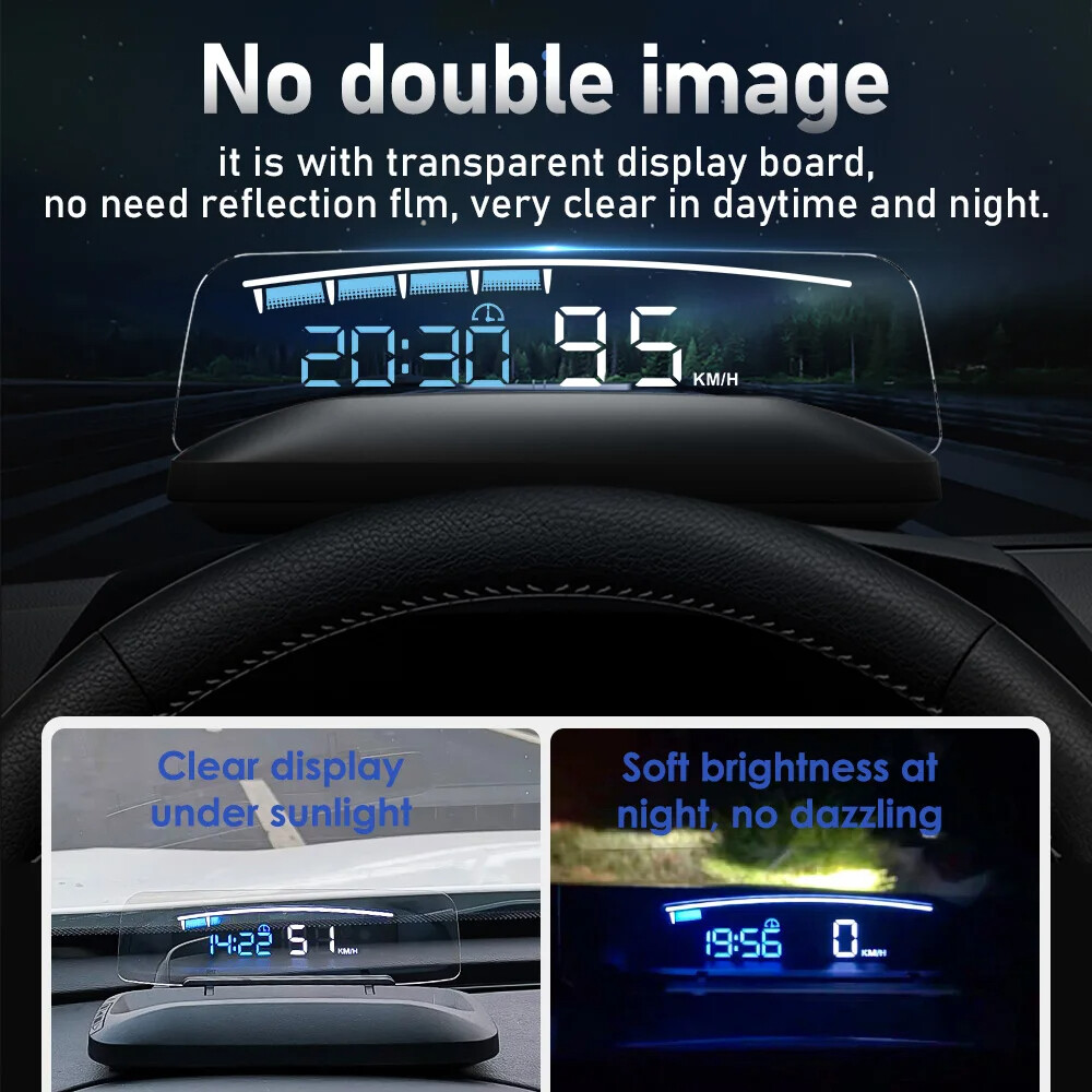 2023 HUD Mirror M41 Plus Head Up Display OBD2 Speed Projector Water ...