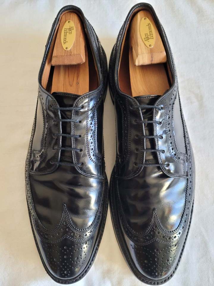 ALLEN EDMONDS MacNeil Long Wing Dress Shoes Black Leather Size 14 A ...