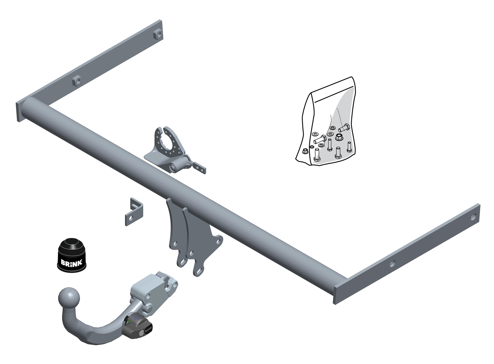 Brink Towbar for Toyota Prius Hatchback 2015-2018 - Detachable Tow Bar ...