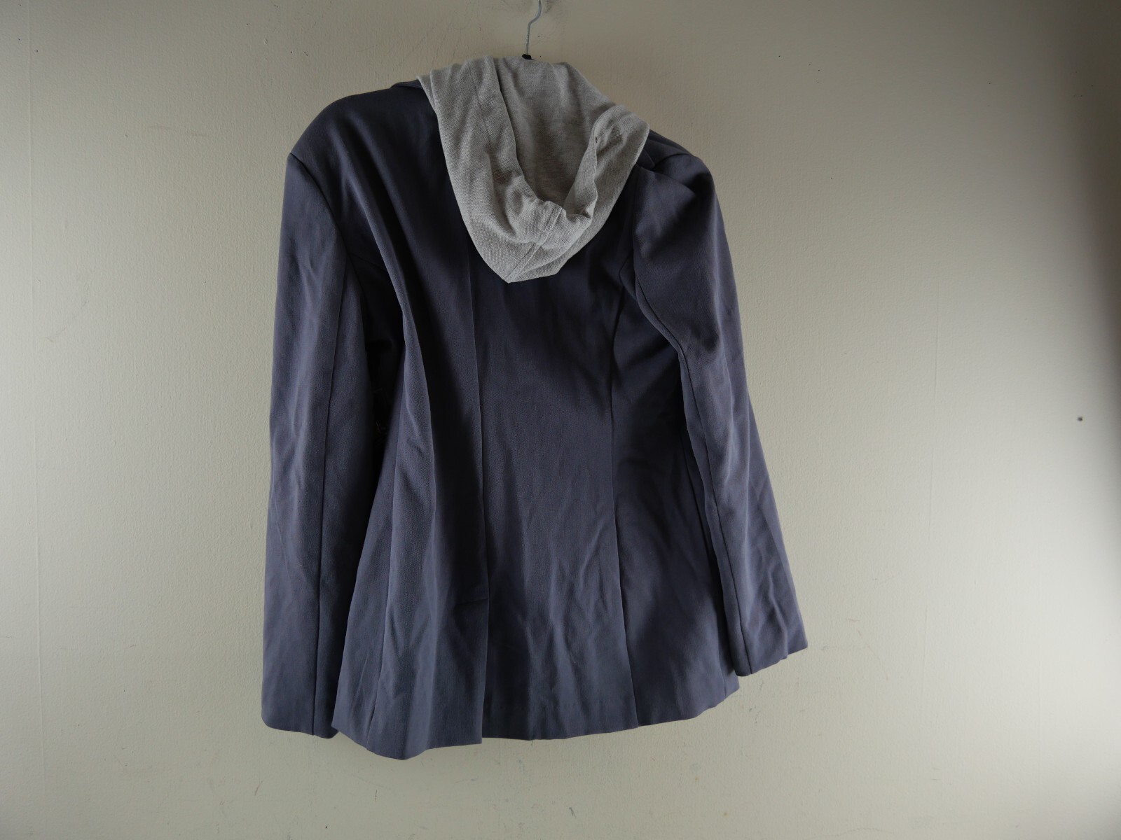 IMAN Women's M Gray Stretch Sports Jacket Blazer, Removable Hood ...