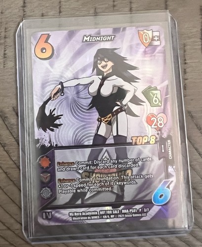 Midnight Top 8 My Hero Academia MHA Universus Promo Card 2022 | eBay