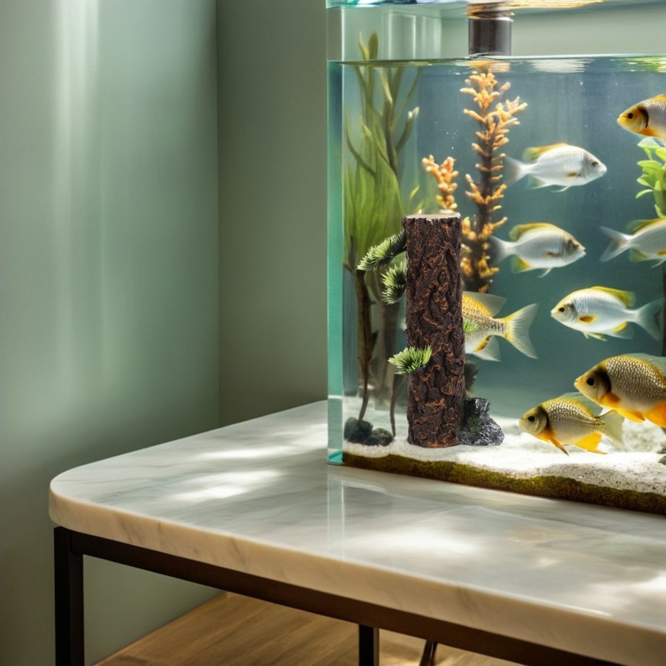 Aquarium Tree Trunk Decoration: Fish Tank Resin Trunk Hideout Branch ...
