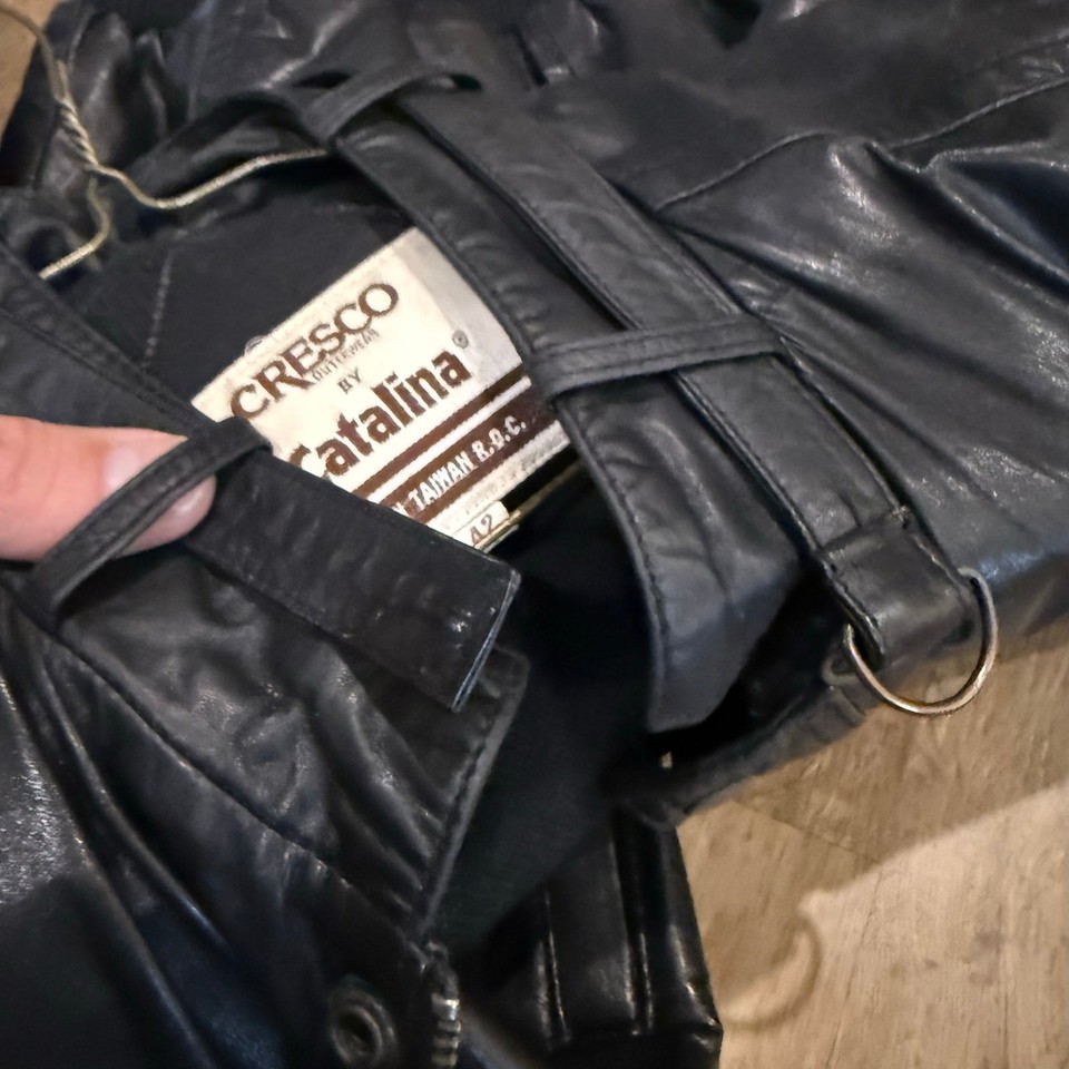 Vintage Cresco by Catalina Jacket Mens 42 Leather Bomber Biker Coat ...