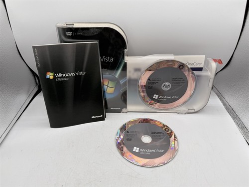 MICROSOFT WINDOWS VISTA ULTIMATE FULL 32 & 64 BIT 2-DISC WITH KEY ...