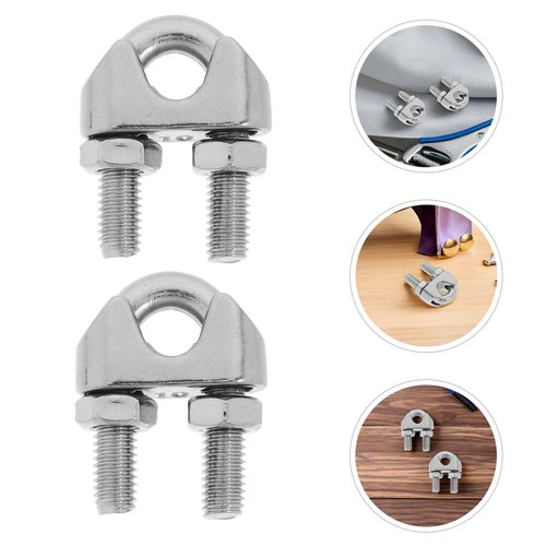 10 Pcs Wire Rope U-shaped Clamp Reusable Cable Single-hole Metal Clips ...