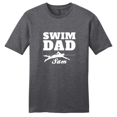 Custom Swim Dad T-Shirt - Unisex Men's Personalized Sport Athlete Shirt ...