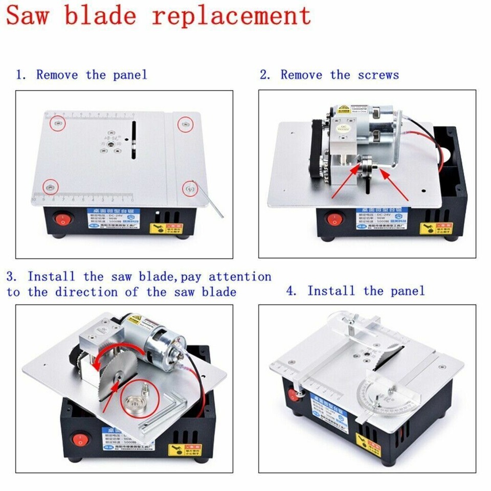 Mini Electric Table Saw Woodworking Mini Bench Saw DIY Hobby Model ...
