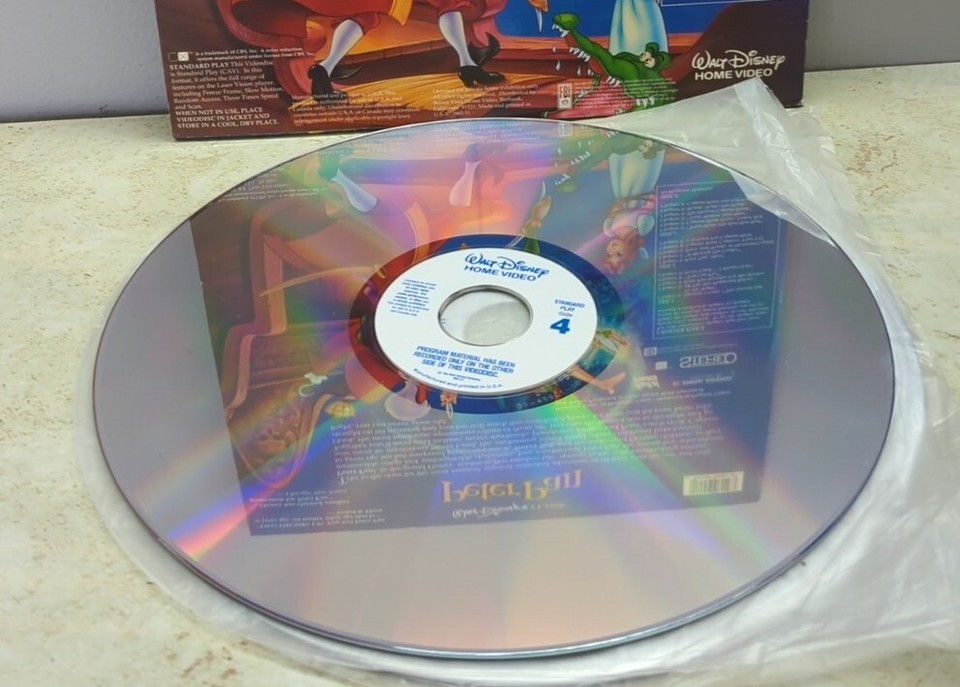 PETER PAN LASERDISC LD Laser Disc Movie Walt Disney's Classic Stereo ...