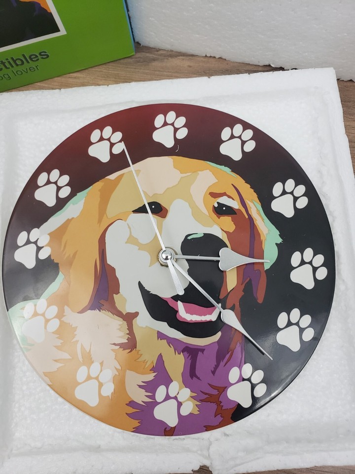 Bill Tosetti Collection Yellow Lab Wall Clock #15359 Ceramic | eBay