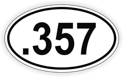 .357 Oval Euro Decal 357 Magnum | eBay