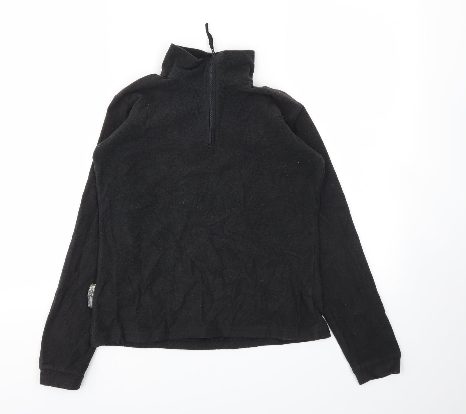 Outdoor Essentials Womens Black Collared Polyester Blend Jumper Size 6 ...