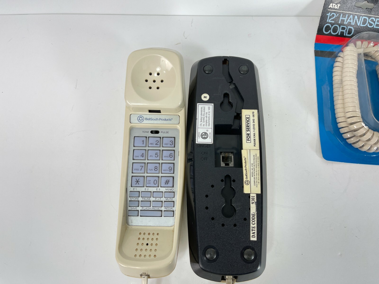 Bell South Beige Tan Trimline Slimline 473E Touch Tone Push Button ...