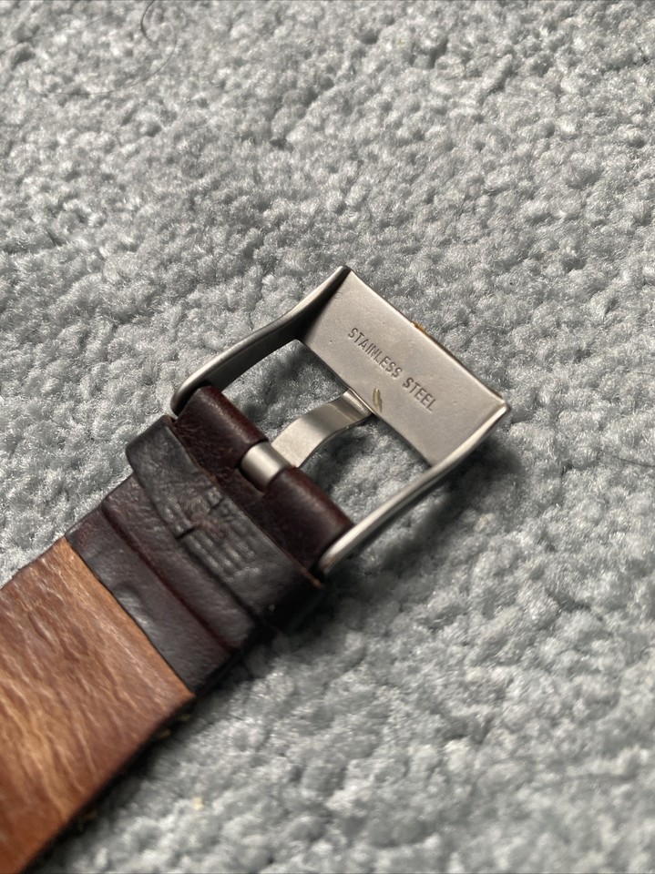 Diesel 5 Bar DZ-1175 Wristwatch Only-The-Brave Stainless Steel Leather ...