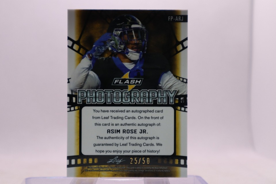 2021 Leaf Flash Asim Rose Jr. Flash Photography Auto Purple /50 - #FP ...