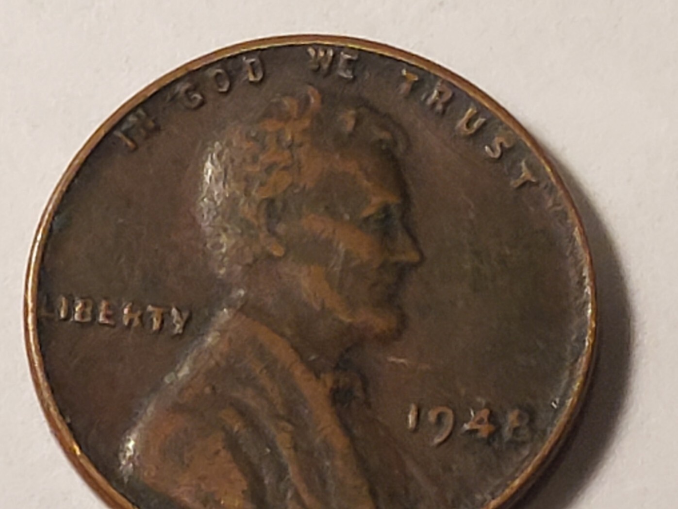 RARE 1948 WHEAT PENNY NO MINT MARK RIM ERRORS ORIGINAL CONDITION FREE ...
