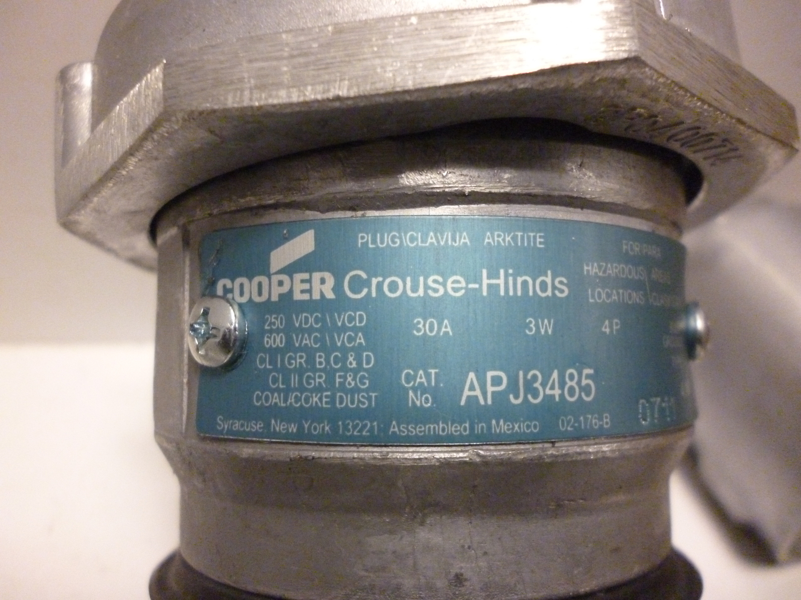 Crouse Hinds APJ3485 NEMA 4 30A Plug | eBay