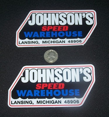 2 Johnson Speed Warehouse - Stickers NHRA Drag Racing Hot Rod NASCAR ...