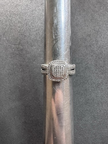 3.6g JTW Sterling Silver 925 Diamond Ring Size 8 Jewelry Lot G | eBay