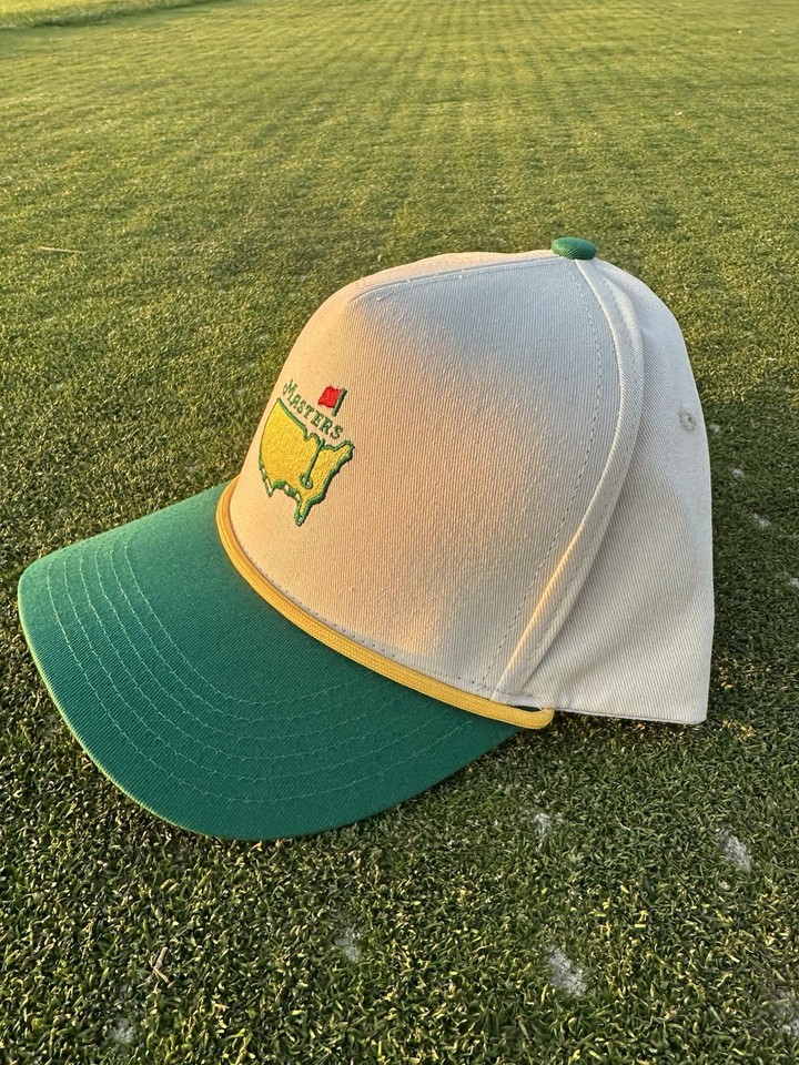 New Masters Golf Rope Hat Retro Vintage Snapback Green Yellow 2025 Fan ...