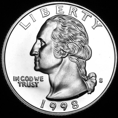 1998 S Washington Quarter ~ Mint Silver Proof from U.S. Proof Set | eBay