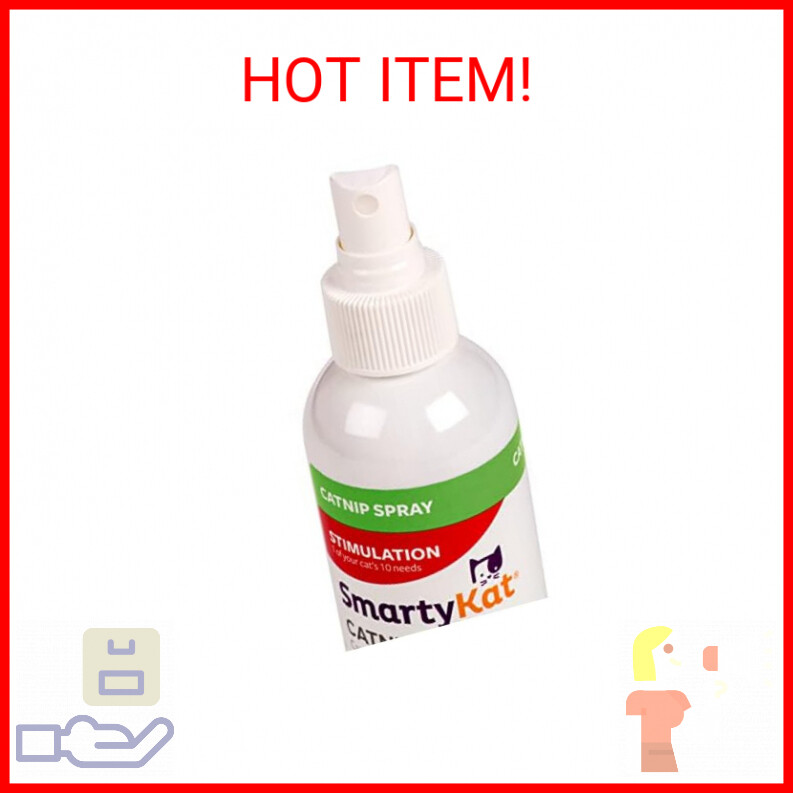 SmartyKat Catnip Mist Spray for Cats & Kittens, Safe for Pets - 7 Fluid ...