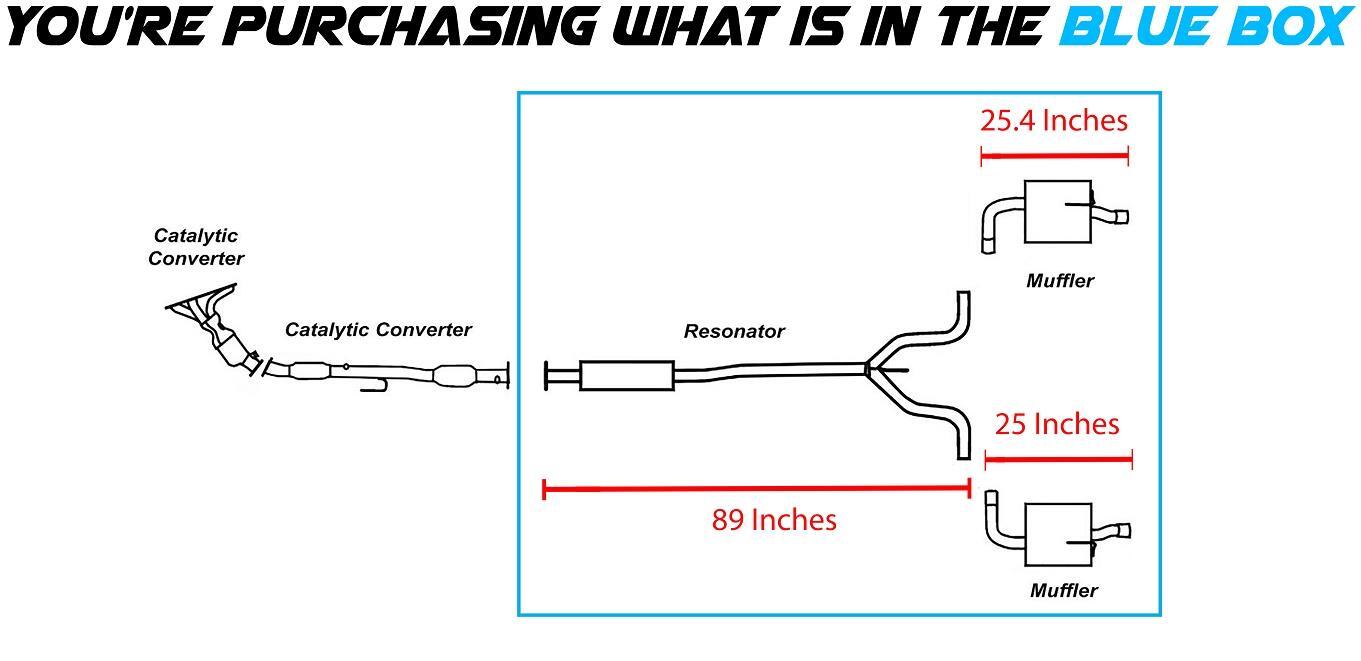 Resonator Pipe Muffler Exhaust System fits: 2009-2012 Nissan Altima ...