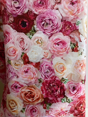 Designer Large Packed Roses (CD3140 ) Cotton Fabric by the yard, 1/2 ...
