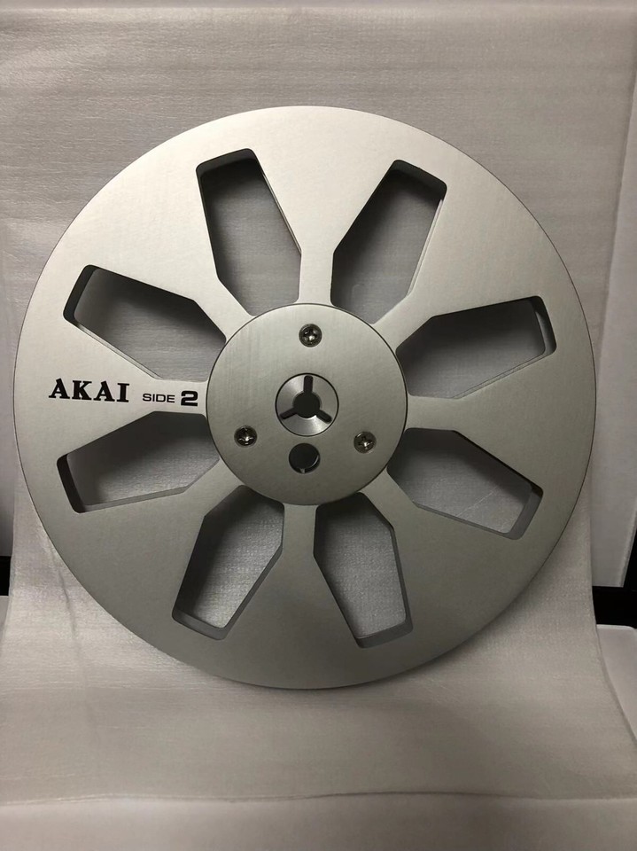 New One Pair Sliver Akai 7'' tape reel Light Metal Aluminum Take Up ...