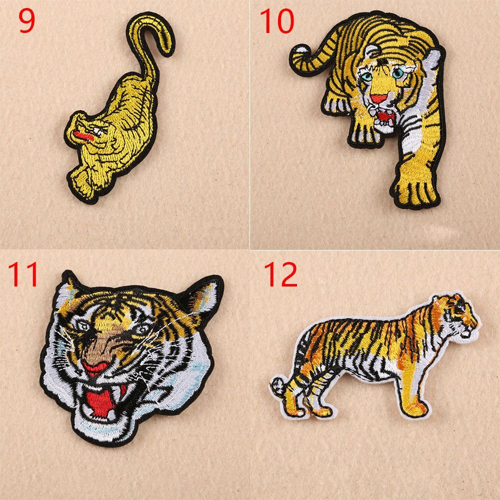 Transfer DIY for Clothes Animal Patches Tiger Head Patch Iron on Kids Stickers | eBay