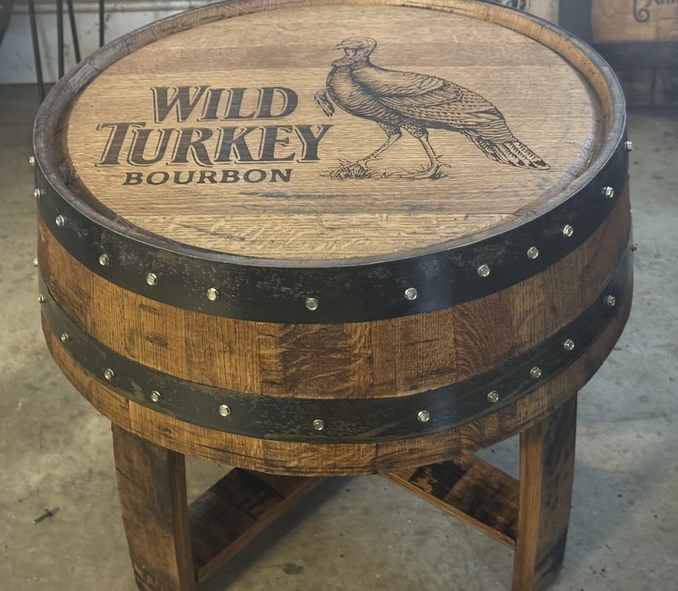 Whiskey Barrel End Table - Barrel Head End Table Customized Engraving ...