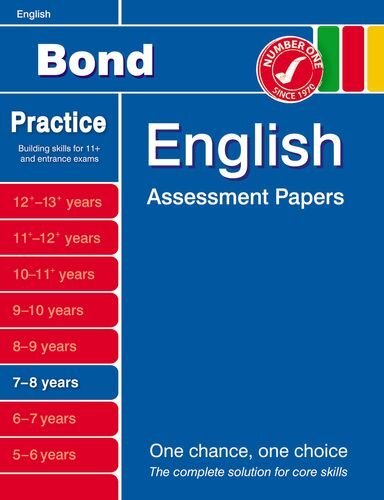 Bond English Assessment Papers 7-8 Years By J. M. Bond 9781408516898| eBay