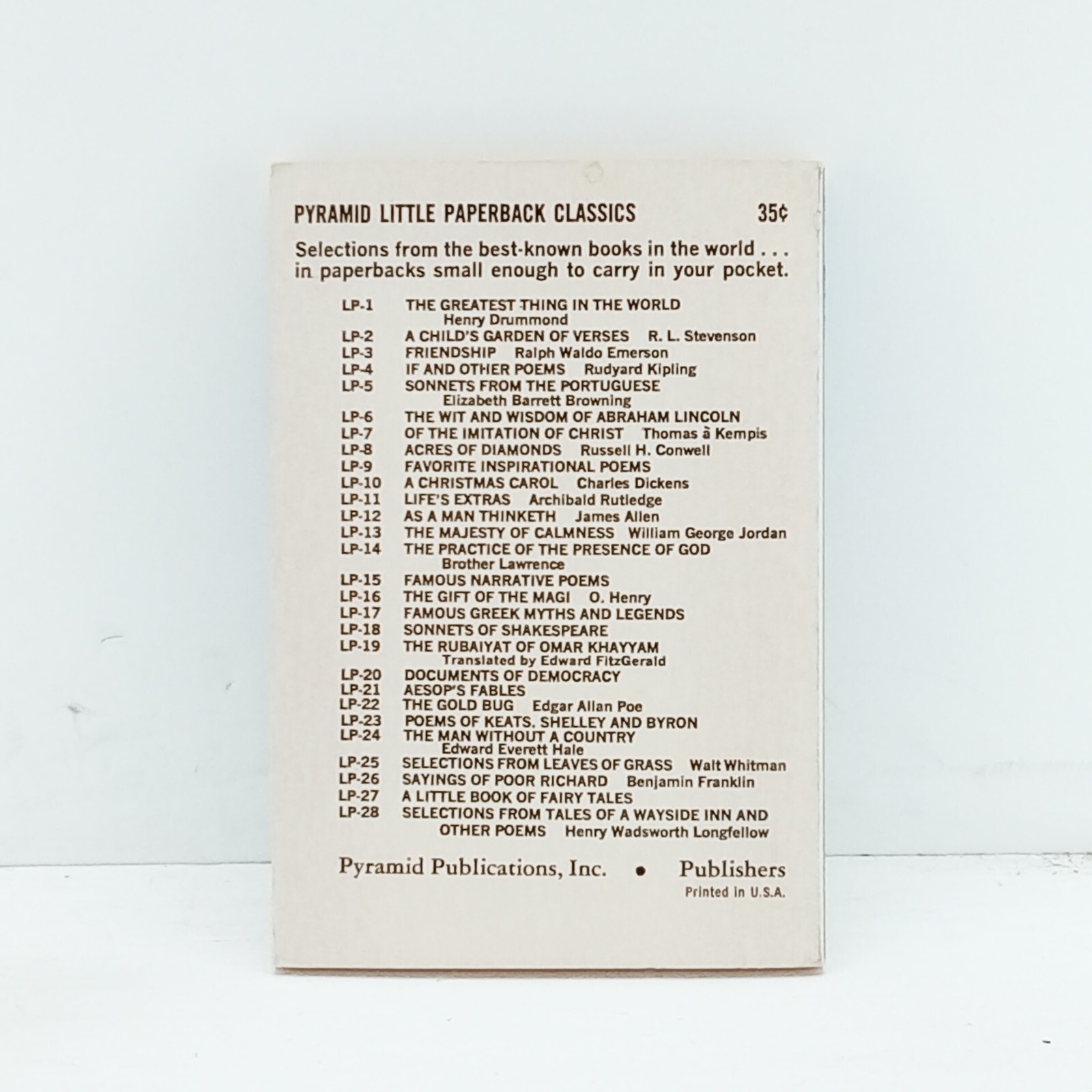 Tales of a Wayside Inn Longfellow Pyramid Little Paperback Classic 1967 ...