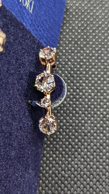 Swarovski Constella Hoop Crystal Rose Gold-tone Plated Earrings 5620130 ...