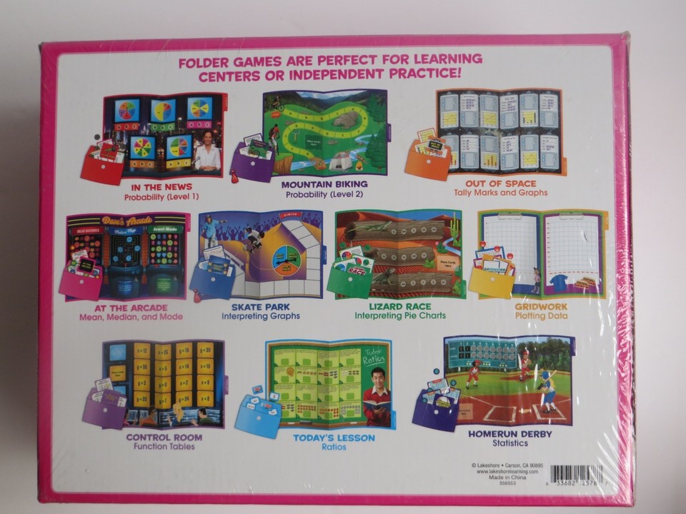 Lakeshore Data & Probability Elementary Folder Games Educational Grades ...