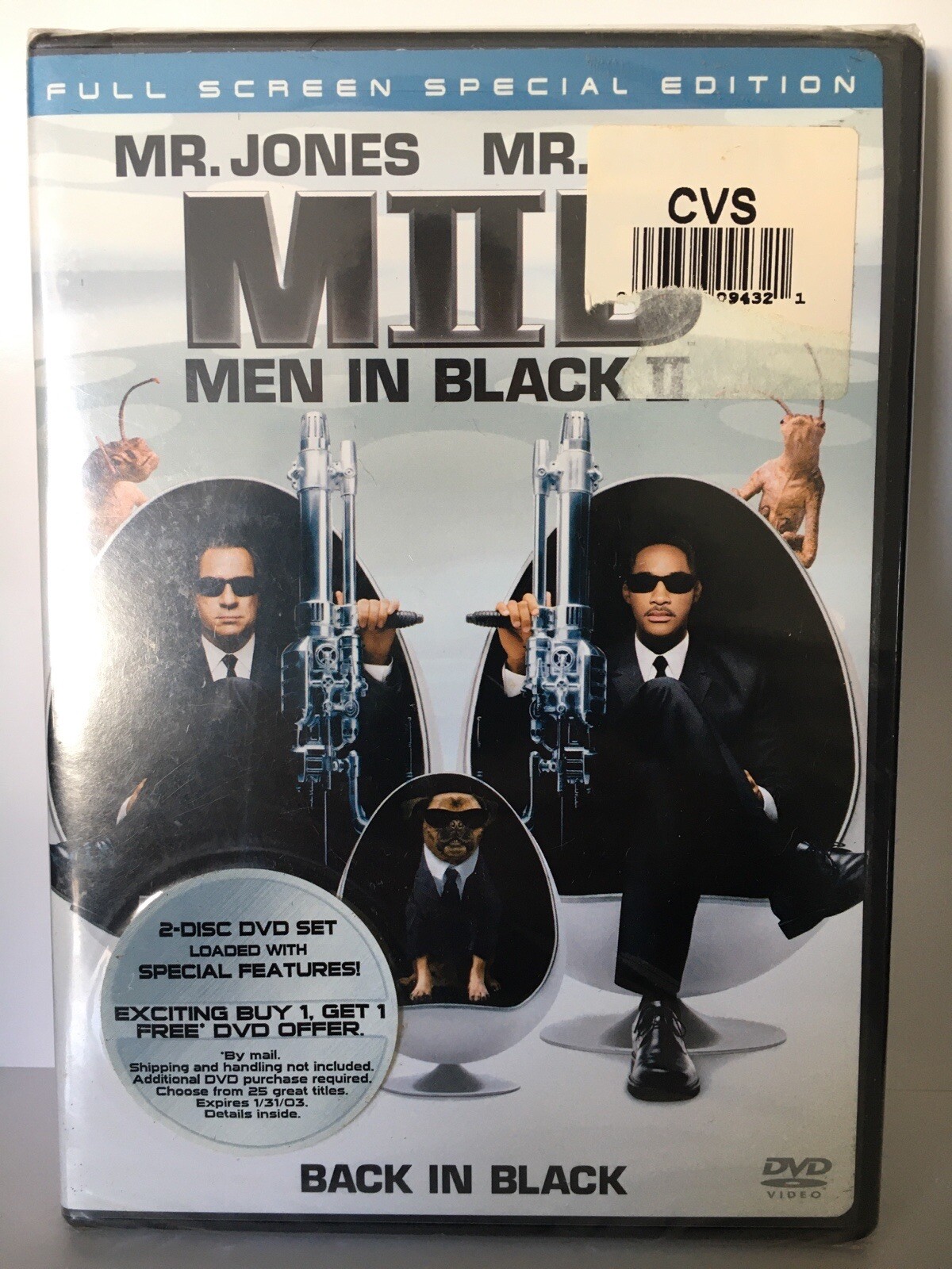 Men in Black II (DVD, 2002, 2-Disc Set)Full Screen Special Edition! New ...