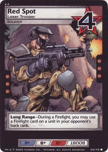 GI Joe TCG: Red Spot, Laser Trooper [Played] from set GI Joe Armored ...