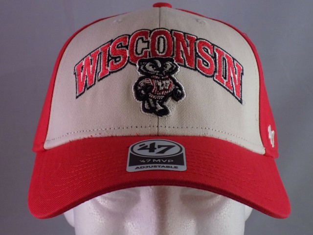 Wisconsin Badgers 47 Brand MVP Strap Back Hat Cap Red NCAA for sale ...