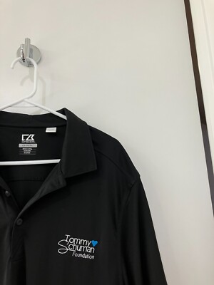 Cutter & Buck Tommy Shuman polyester black polo golf Shirt men's XL NEW ...