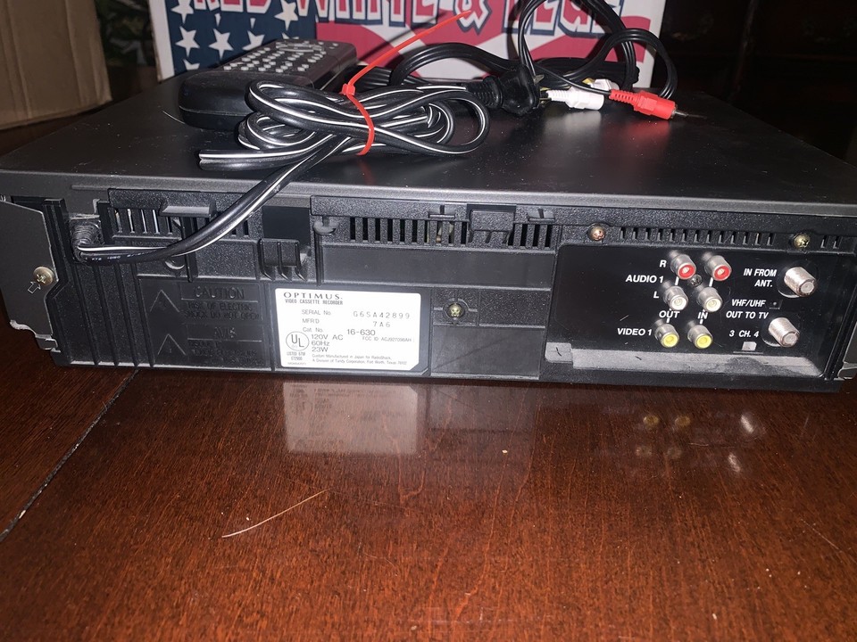 Optimus/Radio Shack Model 110/60-4 Head HiFi VHS HQ VCR w/ Remote & 26 ...